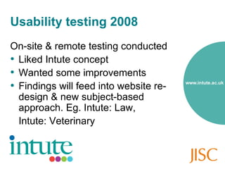 Intute Update | PPT
