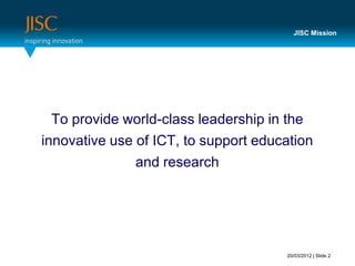 JISC VRE/Research Tools presentation | PPT