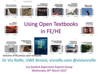 Using open textbooks in FE and HE | PPT