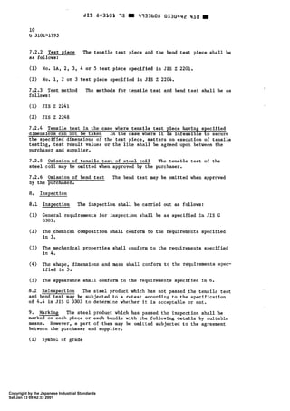 Jis g3101 95 | PDF
