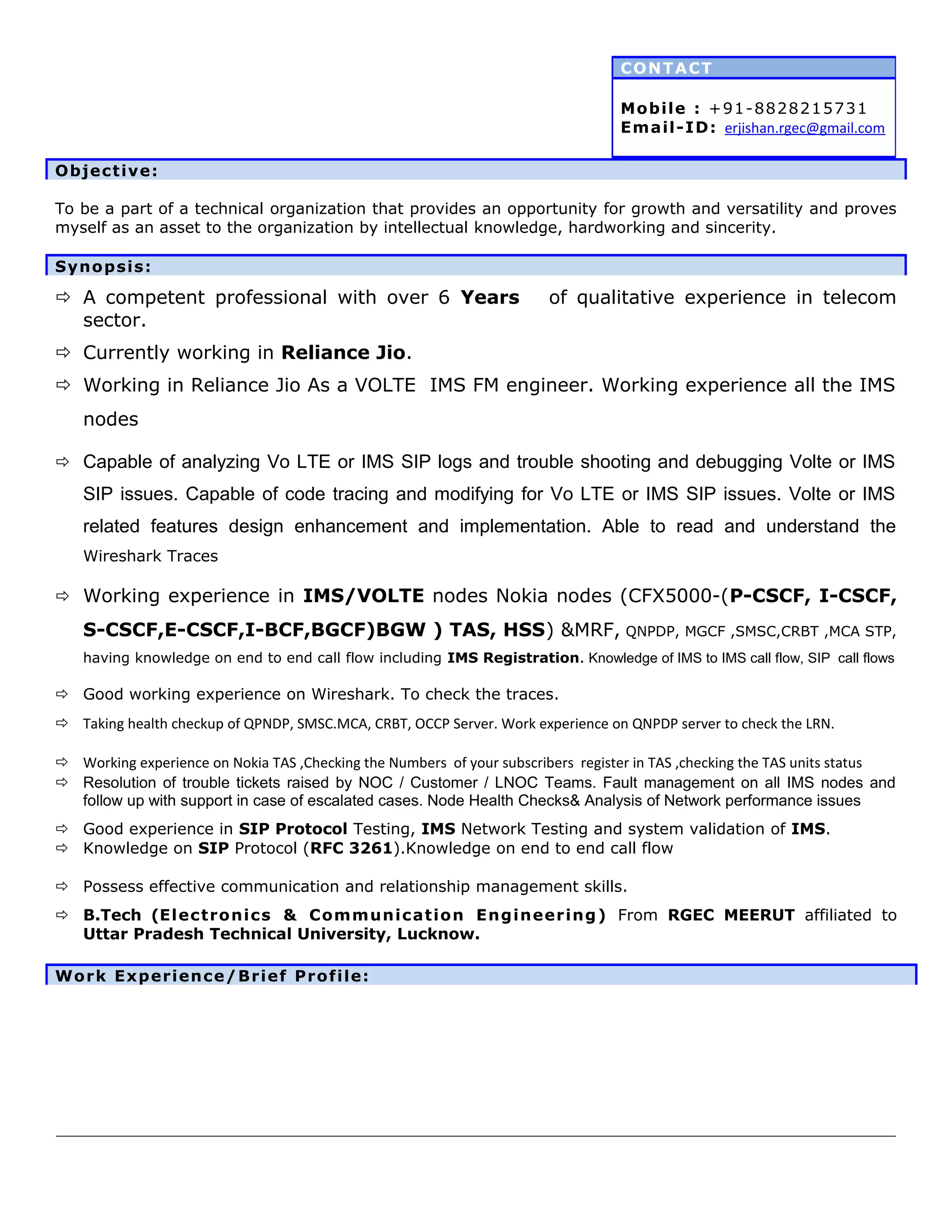 Jishan update resume | DOC