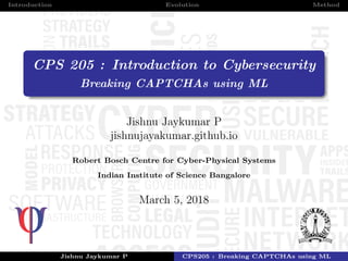 Breaking CAPTCHAs using ML | PPT