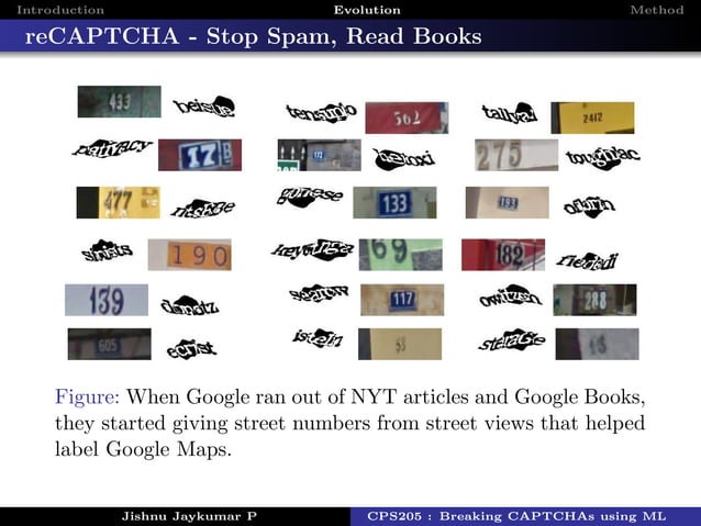 Breaking CAPTCHAs using ML | PPT