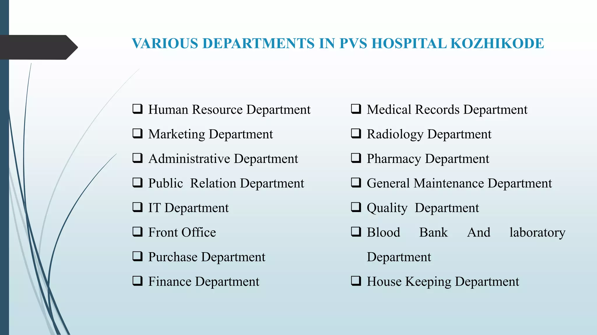 Jishnu organiations study at pvs hospital | PPTX
