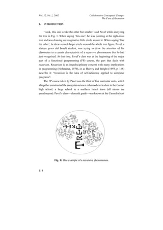 Collaboratve Conceptual Change : The Case of Recursion | PDF