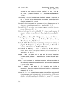 Collaboratve Conceptual Change : The Case of Recursion | PDF