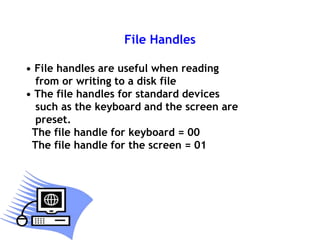 int 21 h for screen display | PPT