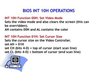 int 21 h for screen display | PPT