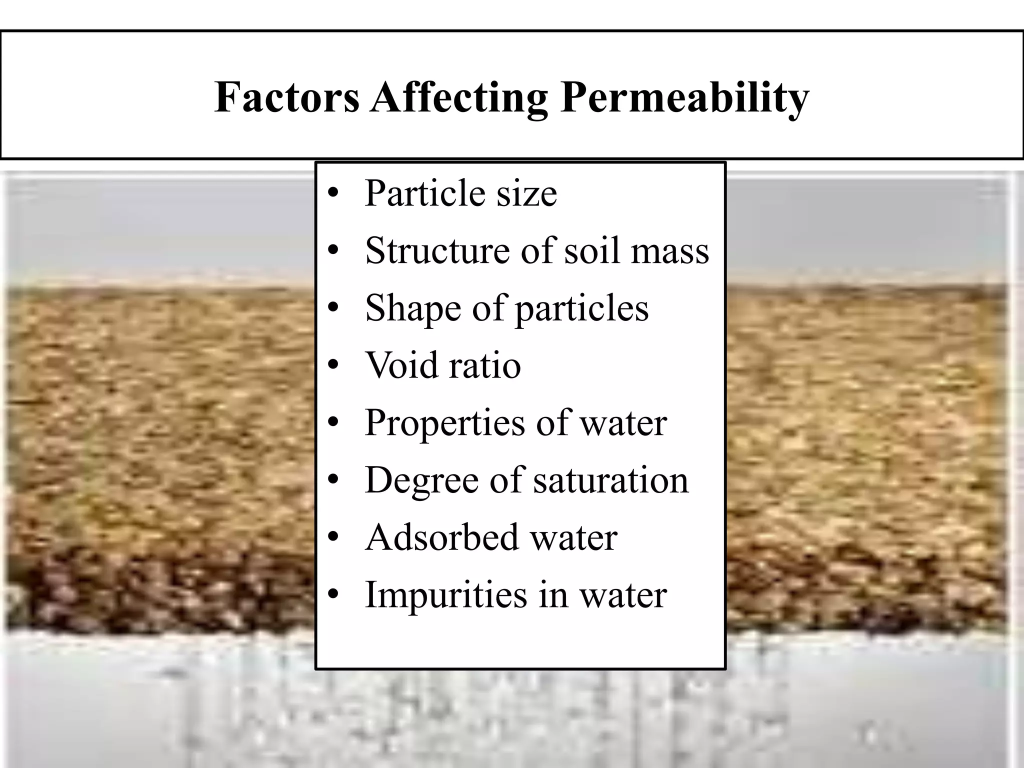 SOIL PERMEABILITY PPT | PPTX