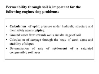 SOIL PERMEABILITY PPT | PPTX