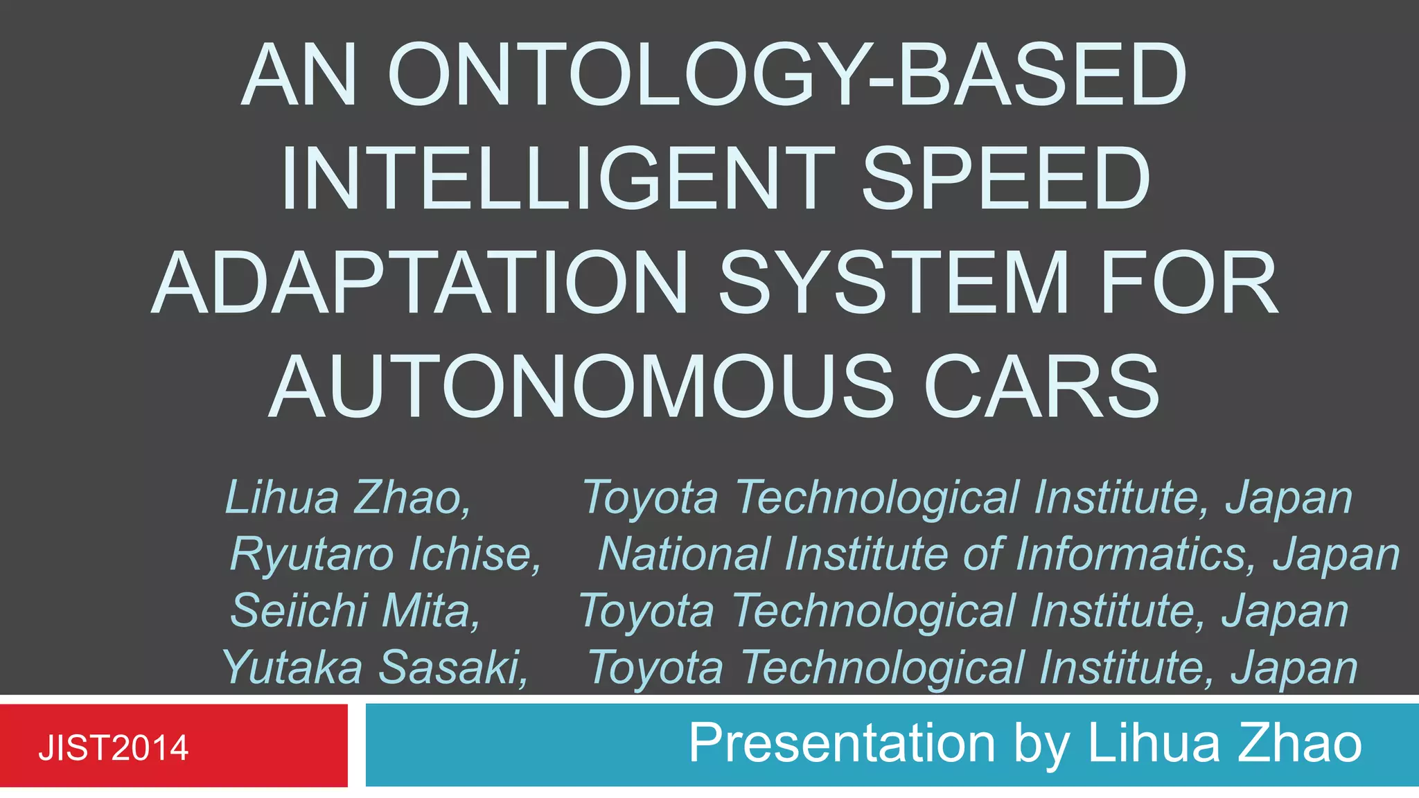 An Ontology-Based Intelligent Speed Adaptation System for Autonomous ...