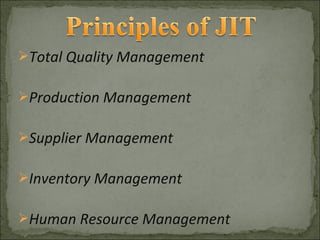 Just In Time - Operations Management | PPT
