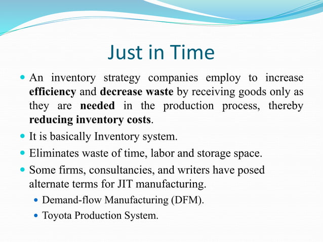 Just In Time | PPT