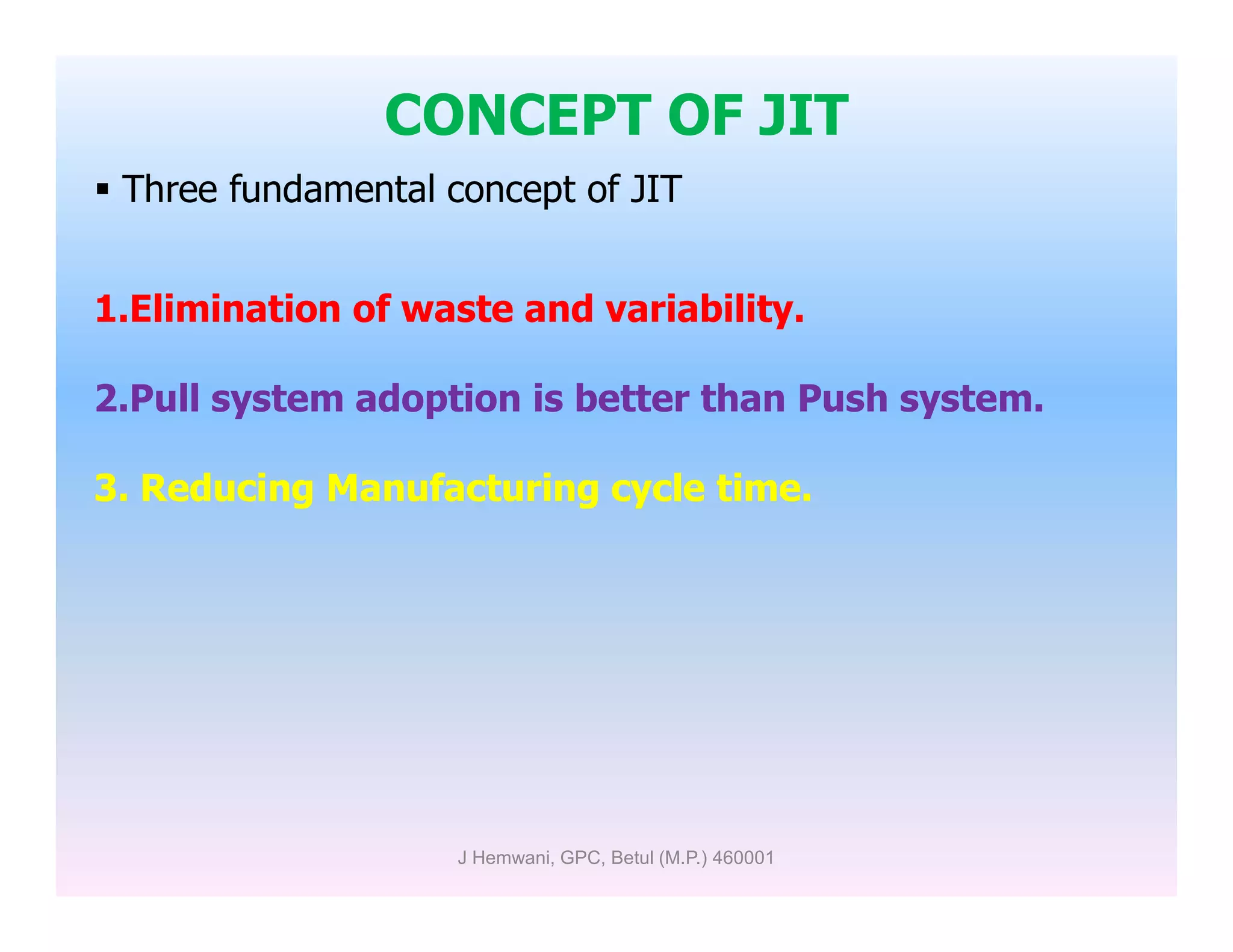Just In Time (JIT) | PDF