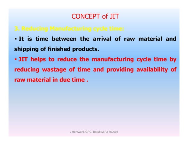Just In Time (JIT) | PPT