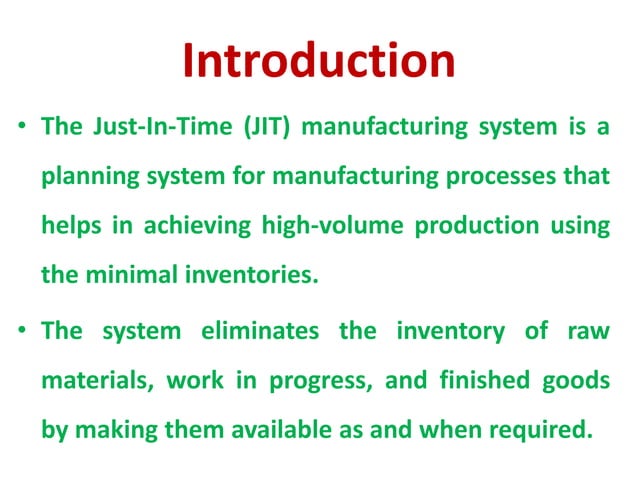 Just in Time | PPT