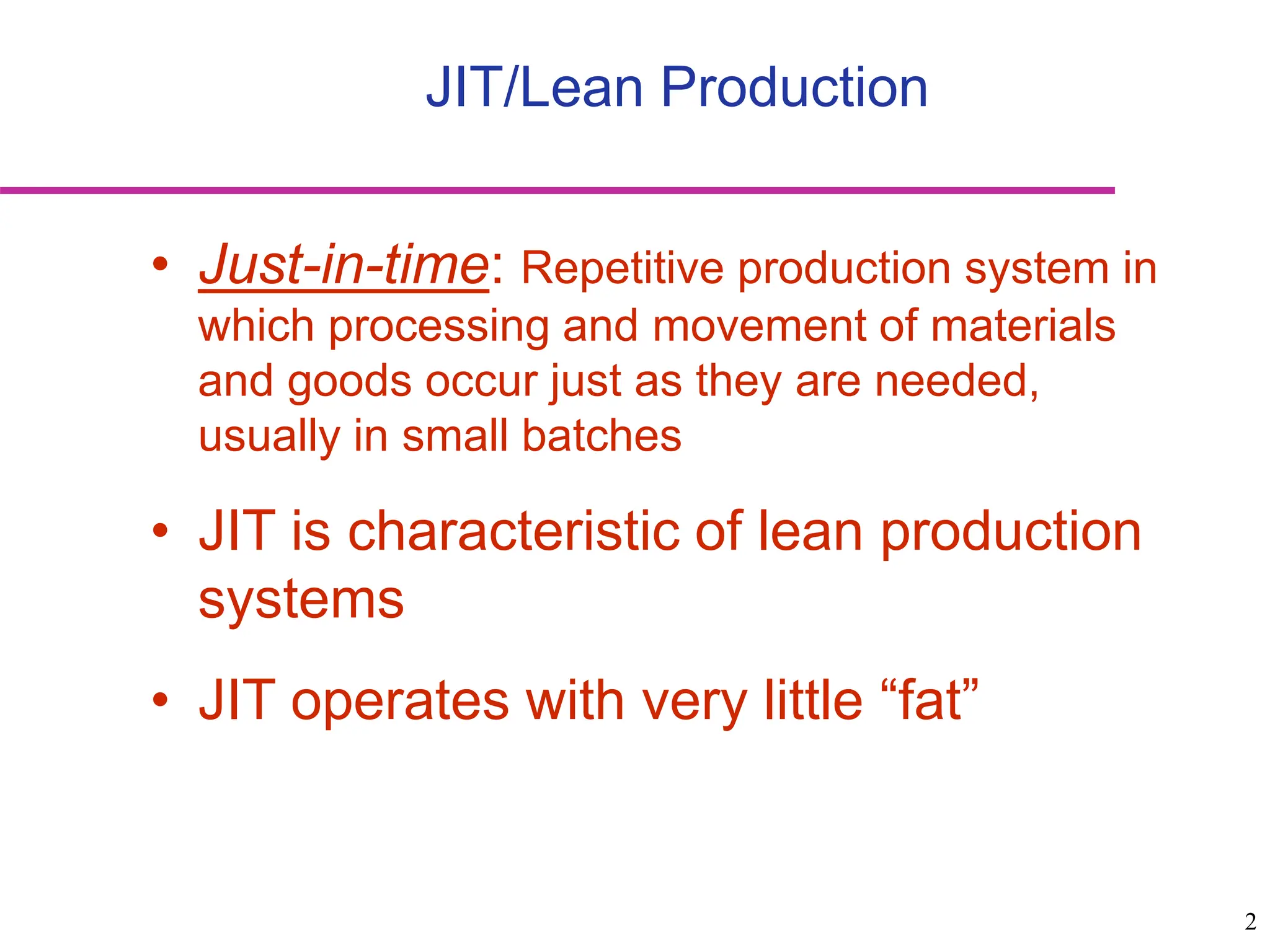 jit just in time in lean manufacturing by | PPT | Mechanical and ...