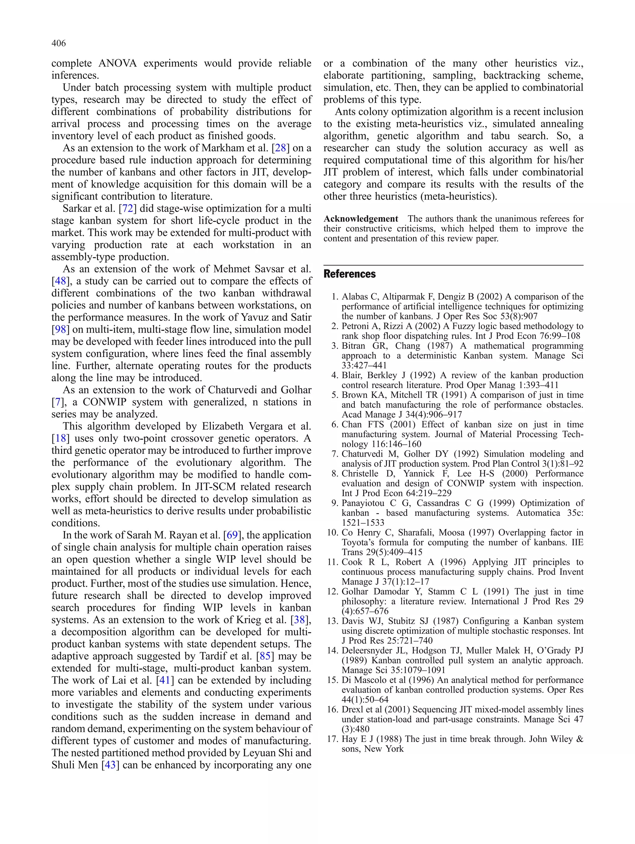 Just in Time or JIT KANBAN system | PDF