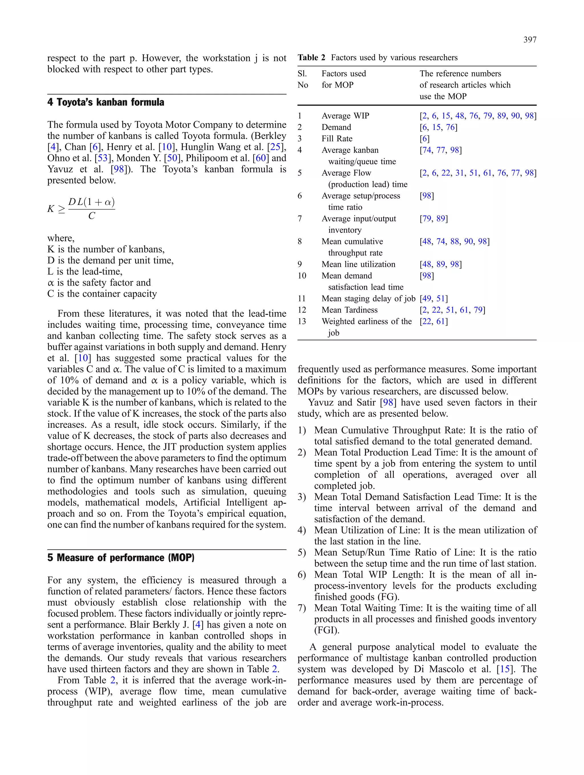Just in Time or JIT KANBAN system | PDF