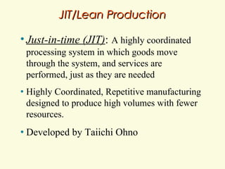 Jit and lean operations | PPT