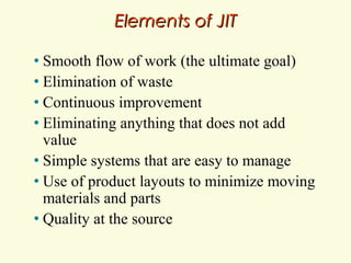 Jit and lean operations | PPT