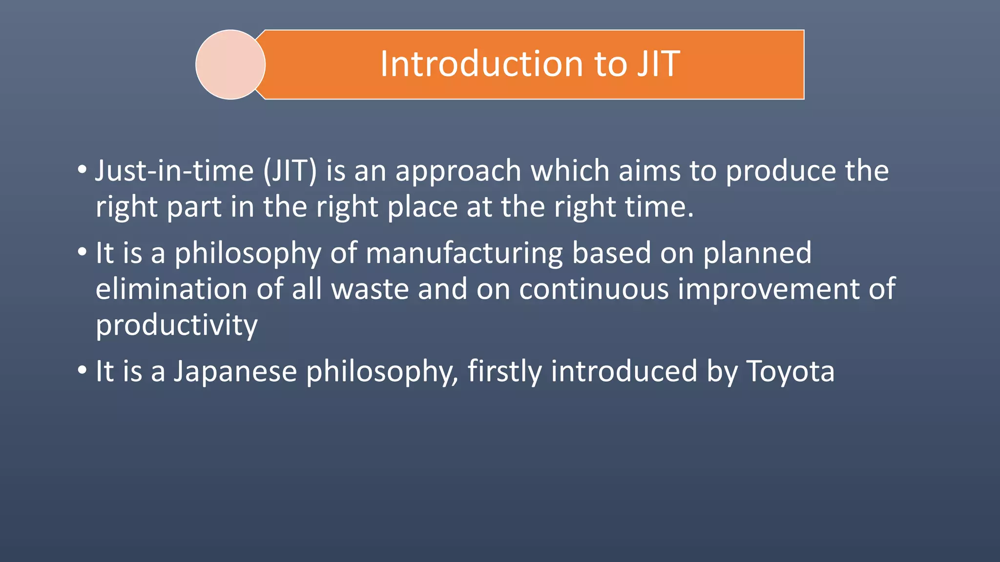 JIT and lean operations | PPTX