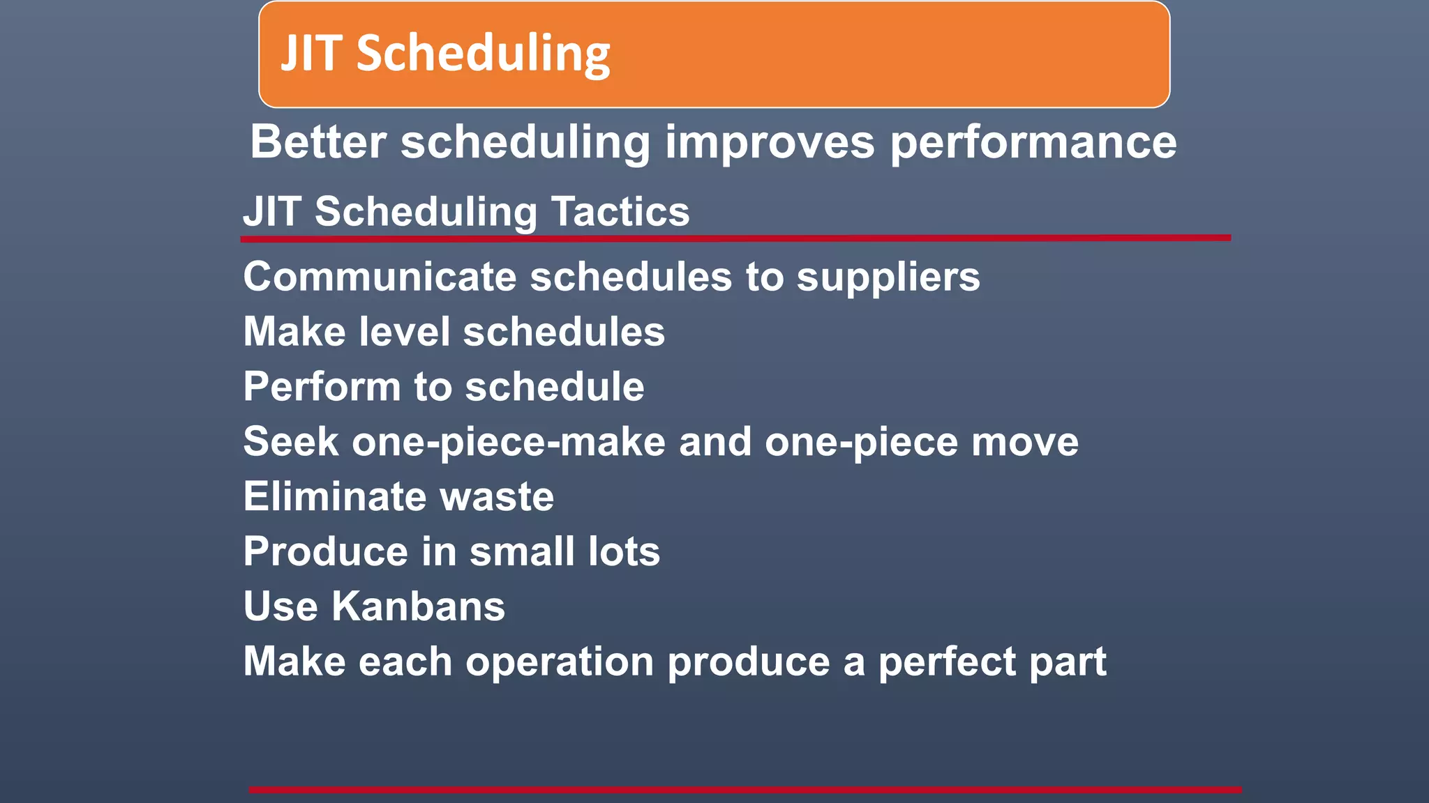 JIT and lean operations | PPTX