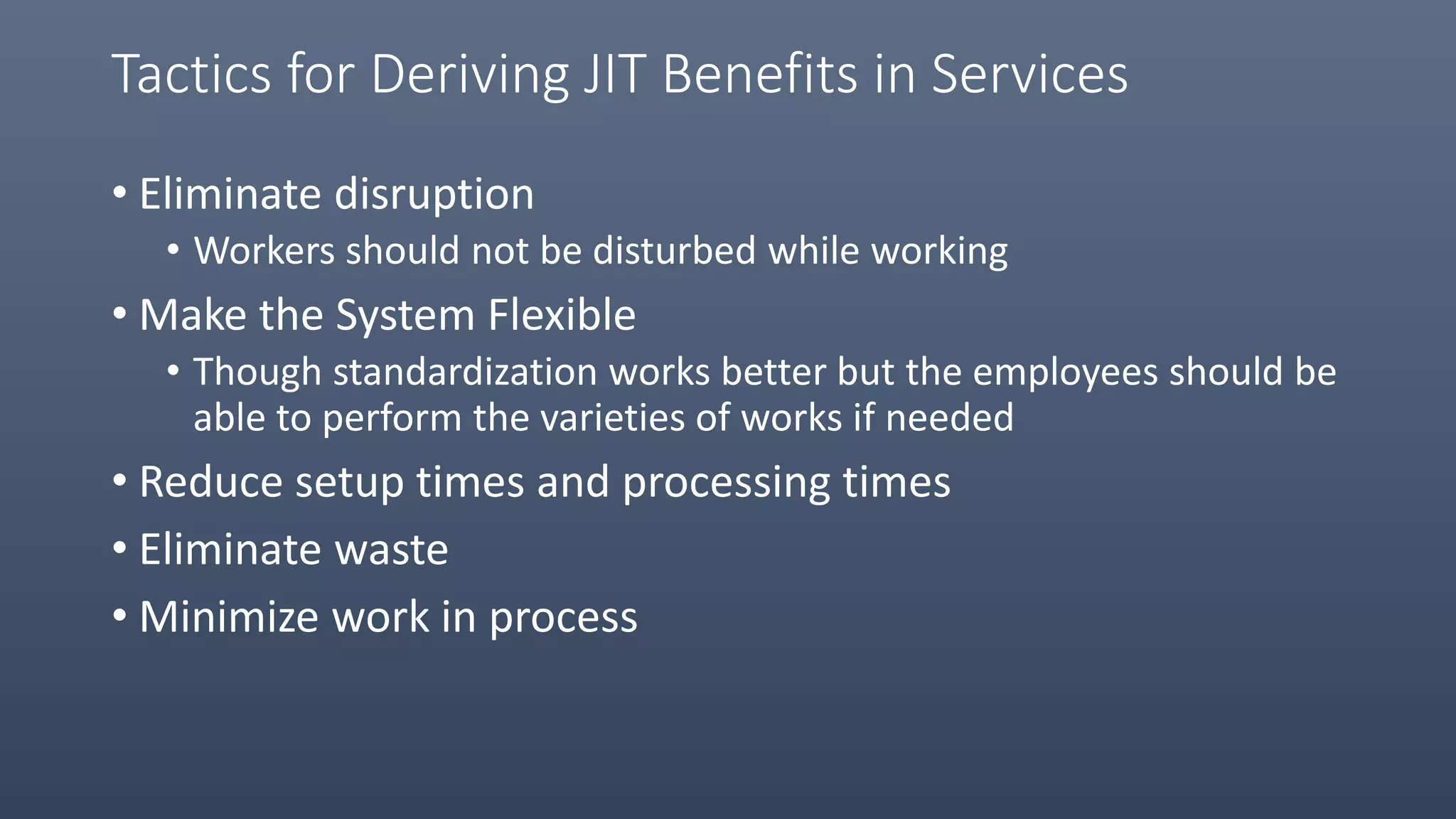 JIT and lean operations | PPTX