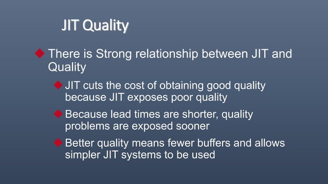 JIT and lean operations | PPTX | Mechanical and Industrial Engineering Industry | Industries