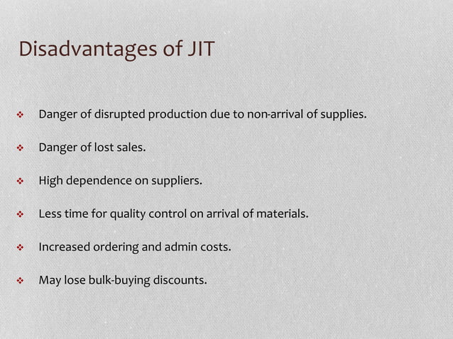PPT ON Just in time technique (JIT) | PPTX | Mechanical and Industrial Engineering Industry ...