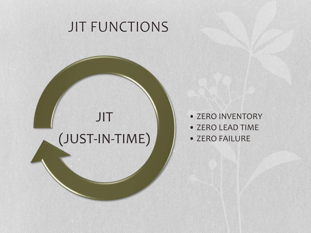 PPT ON Just in time technique (JIT) | PPTX | Mechanical and Industrial Engineering Industry ...