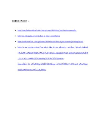 just in time JIT compiler | DOCX