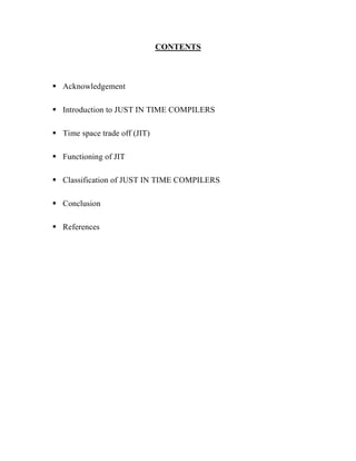 just in time JIT compiler | DOCX