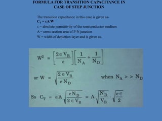 Analog Electronics ppt on Transition & diffusion capacitance by Being ...