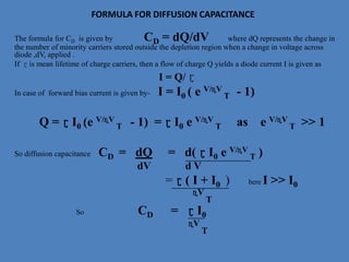 Analog Electronics ppt on Transition & diffusion capacitance by Being ...