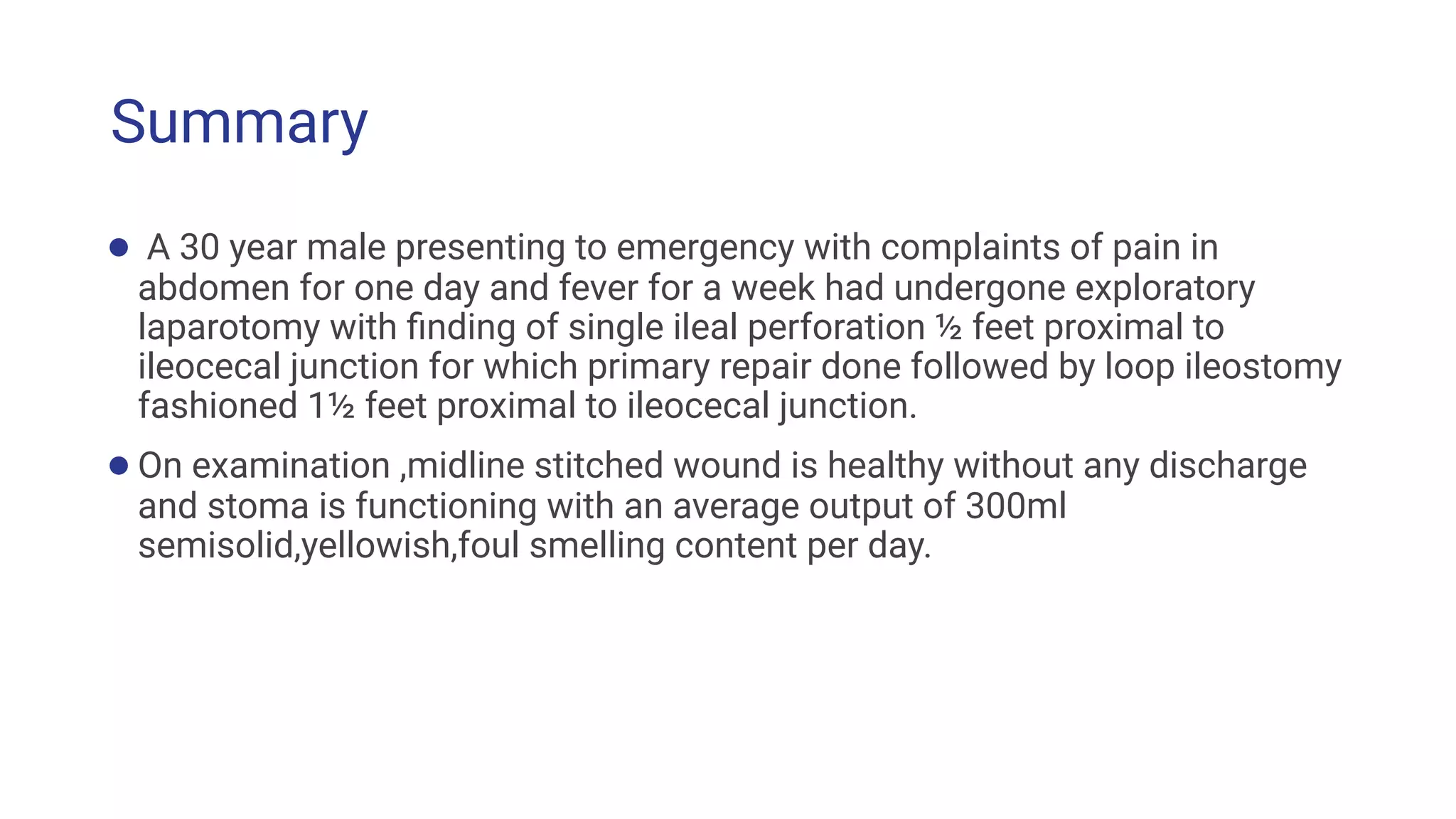 Stoma case presentation | PDF