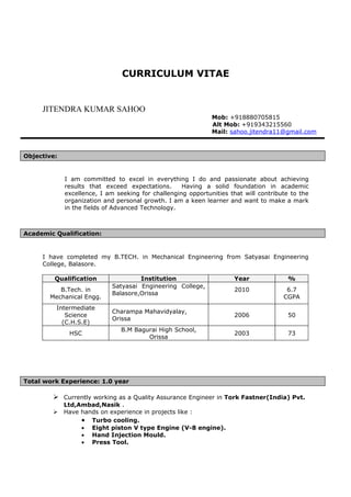 Jitendra resumellll | PDF