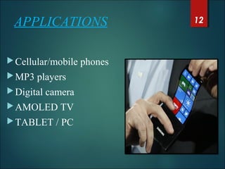 presentation on AMOLED(active matrix organic LED) by jitendra suthar | PPT