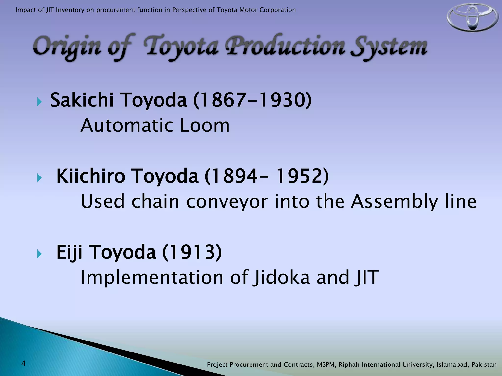 JIT, Kanban, Kaizen, Muda in TPS (Toyota Production System) | PPTX
