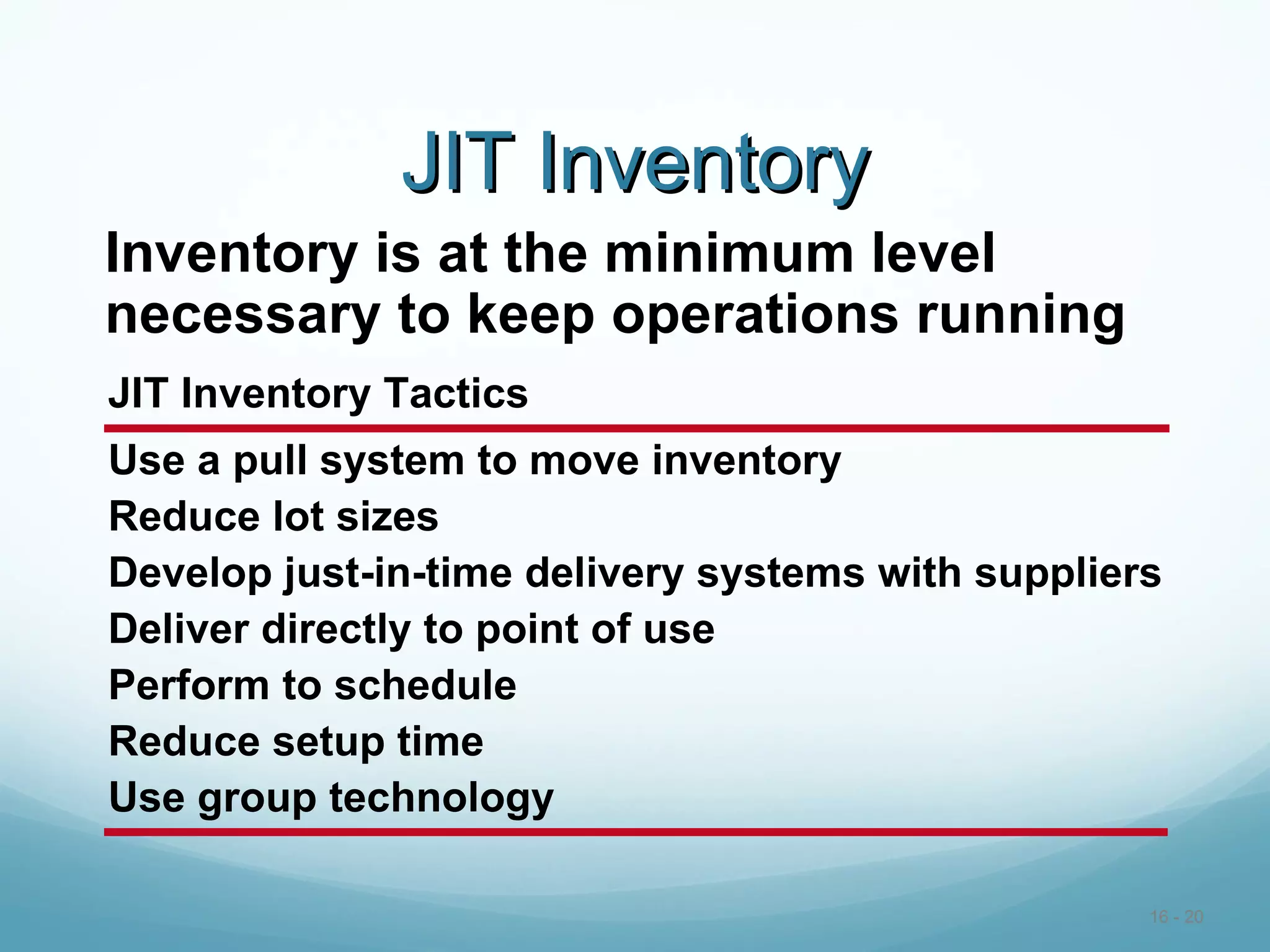 Jit & Lean Operations | PPT