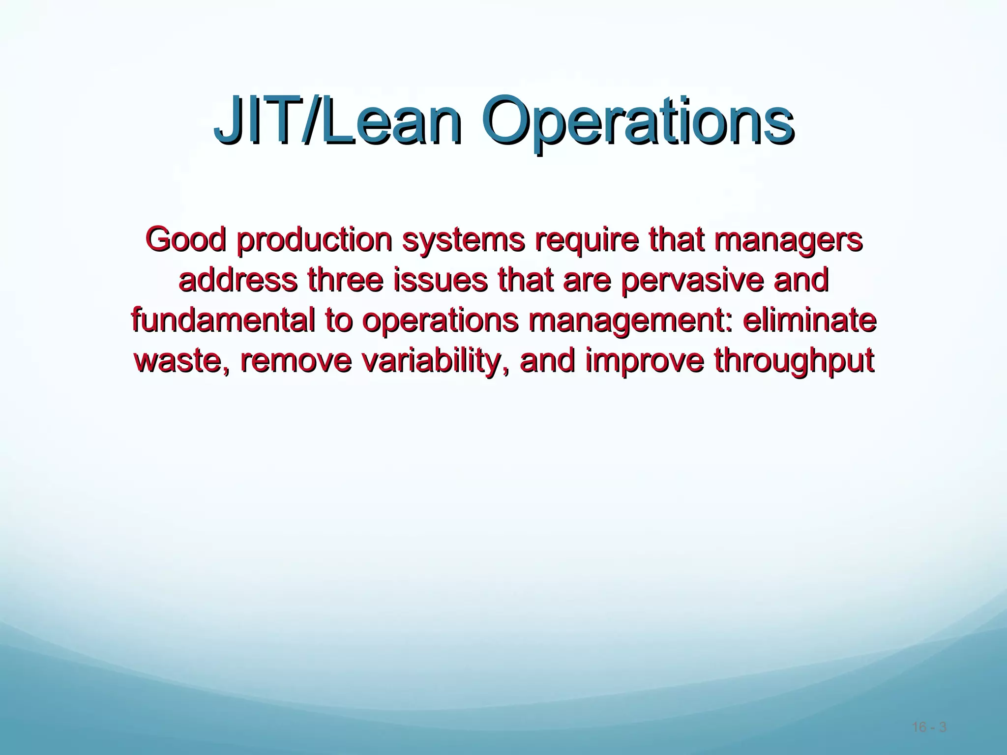 Jit & Lean Operations | PPT
