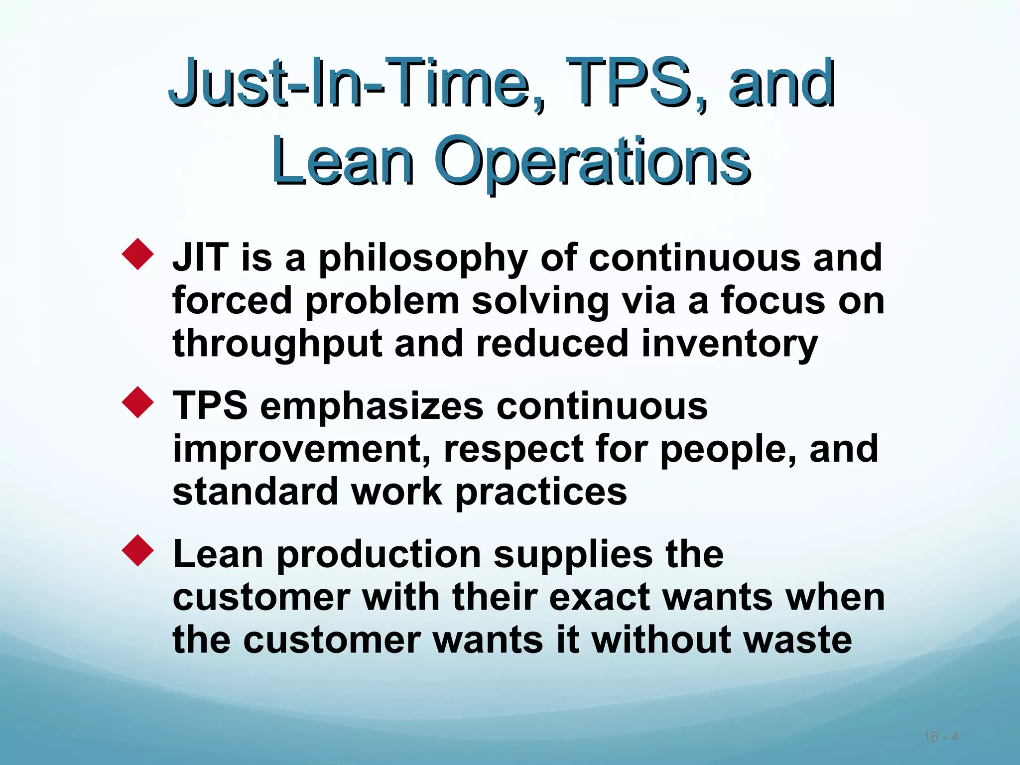 Jit & Lean Operations | PPT