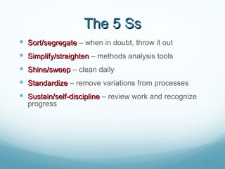 Jit & Lean Operations | PPT