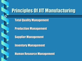 Jit For Manufacturing Ppt Ppt
