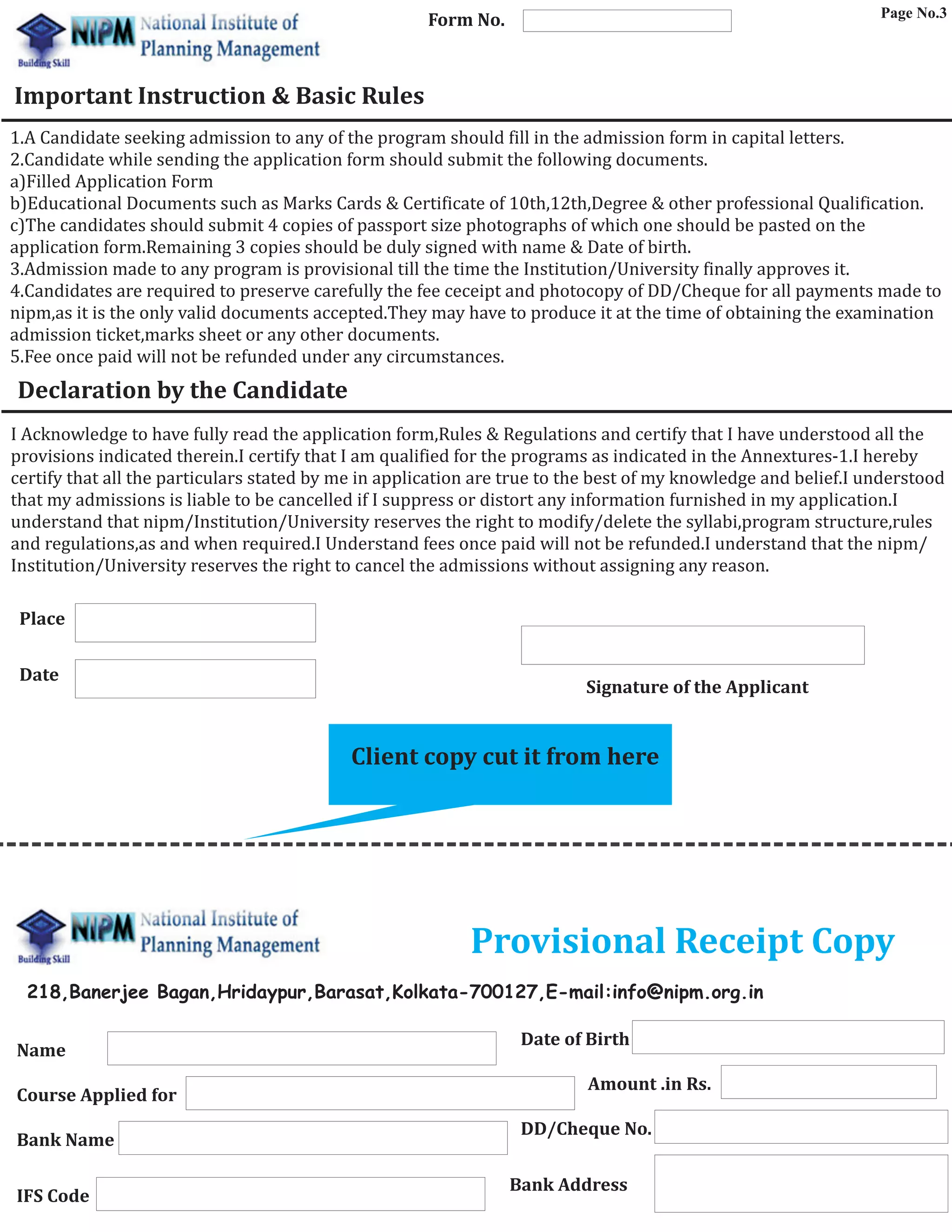 Executive MBA Enrollment form | PDF