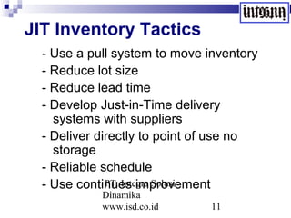 JIT on logistic and distribution management | PPT