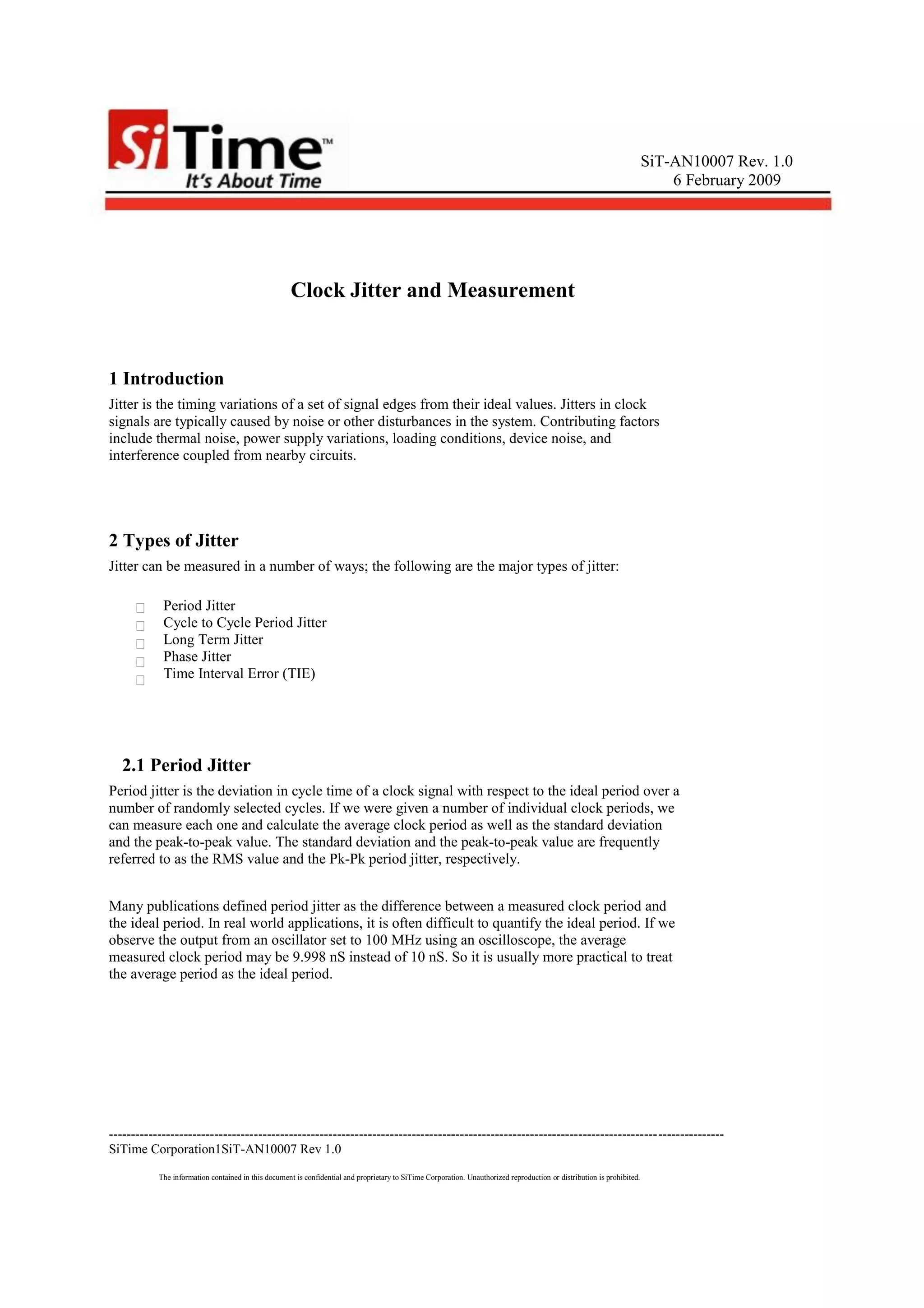 Clock Jitter and Measurement | PDF