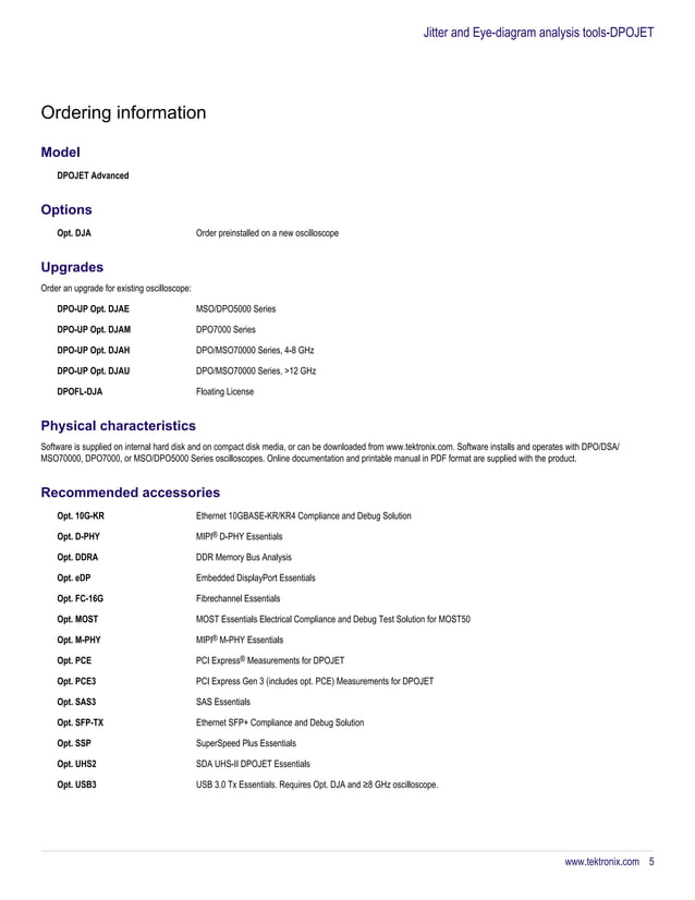 Jitter and Eye-diagram Analysis Solution - Tektronix.pdf | Graphics ...
