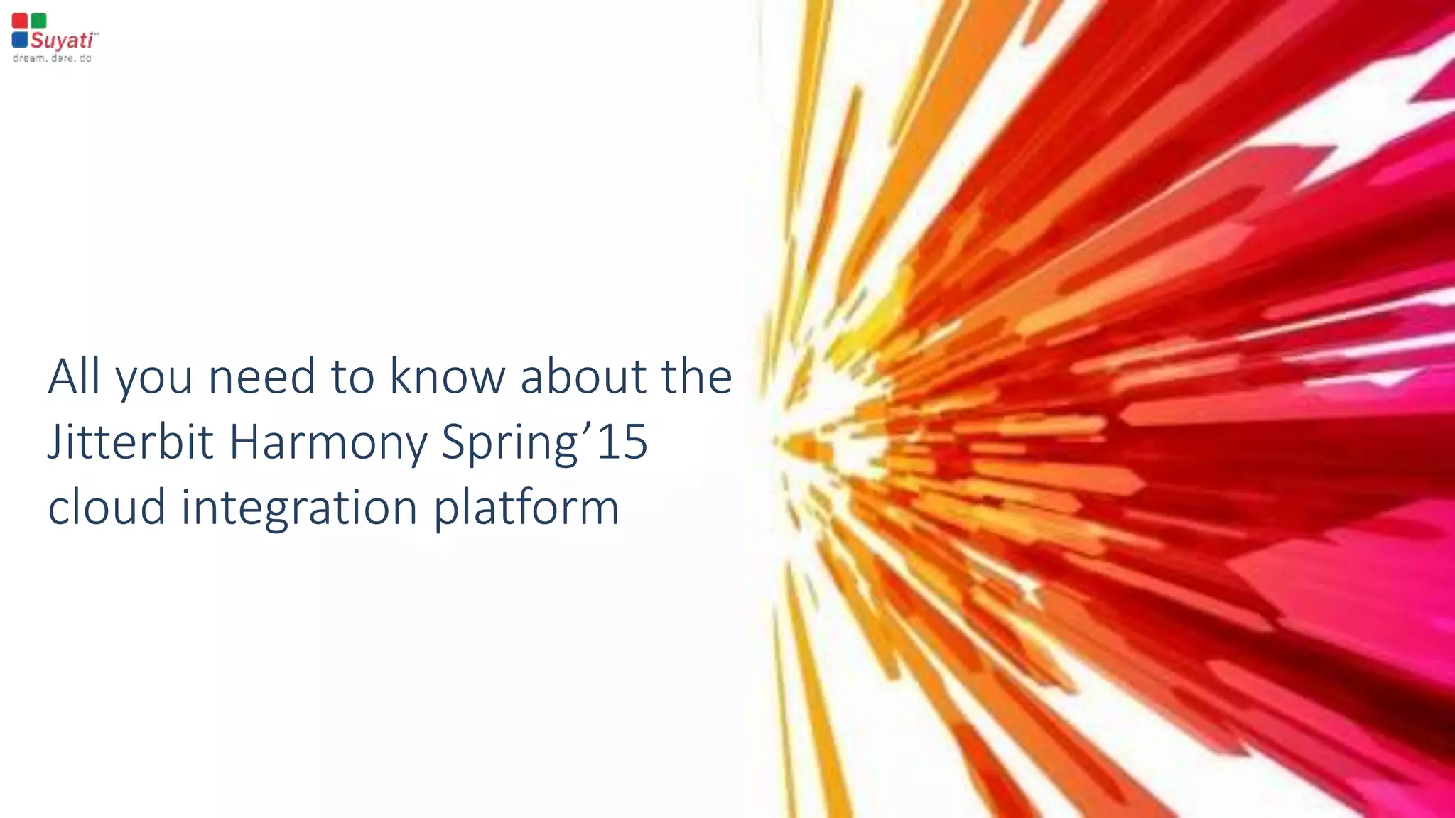 Jitterbit Harmony Spring’15 cloud integration platform | PPT