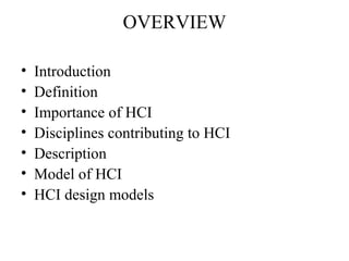 HCI | PPT